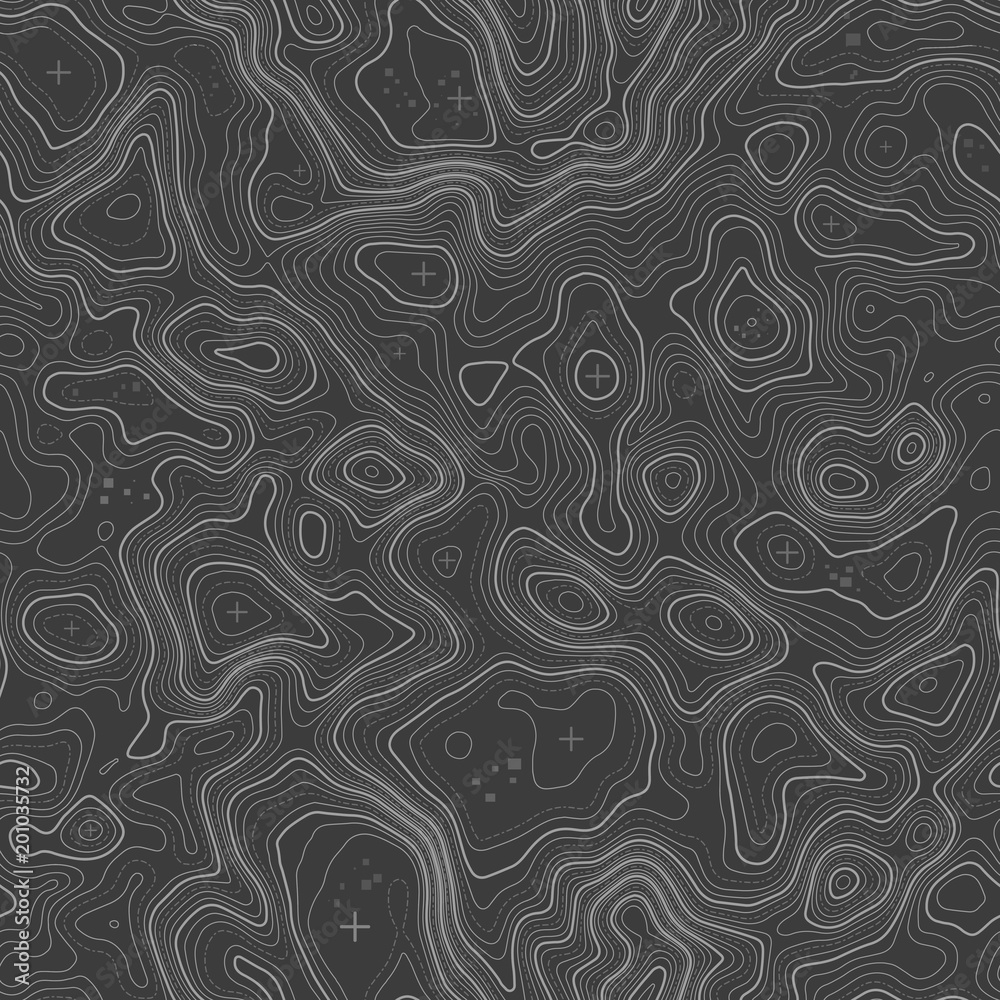 Seamless pattern. Topographic map background with space for copy ...