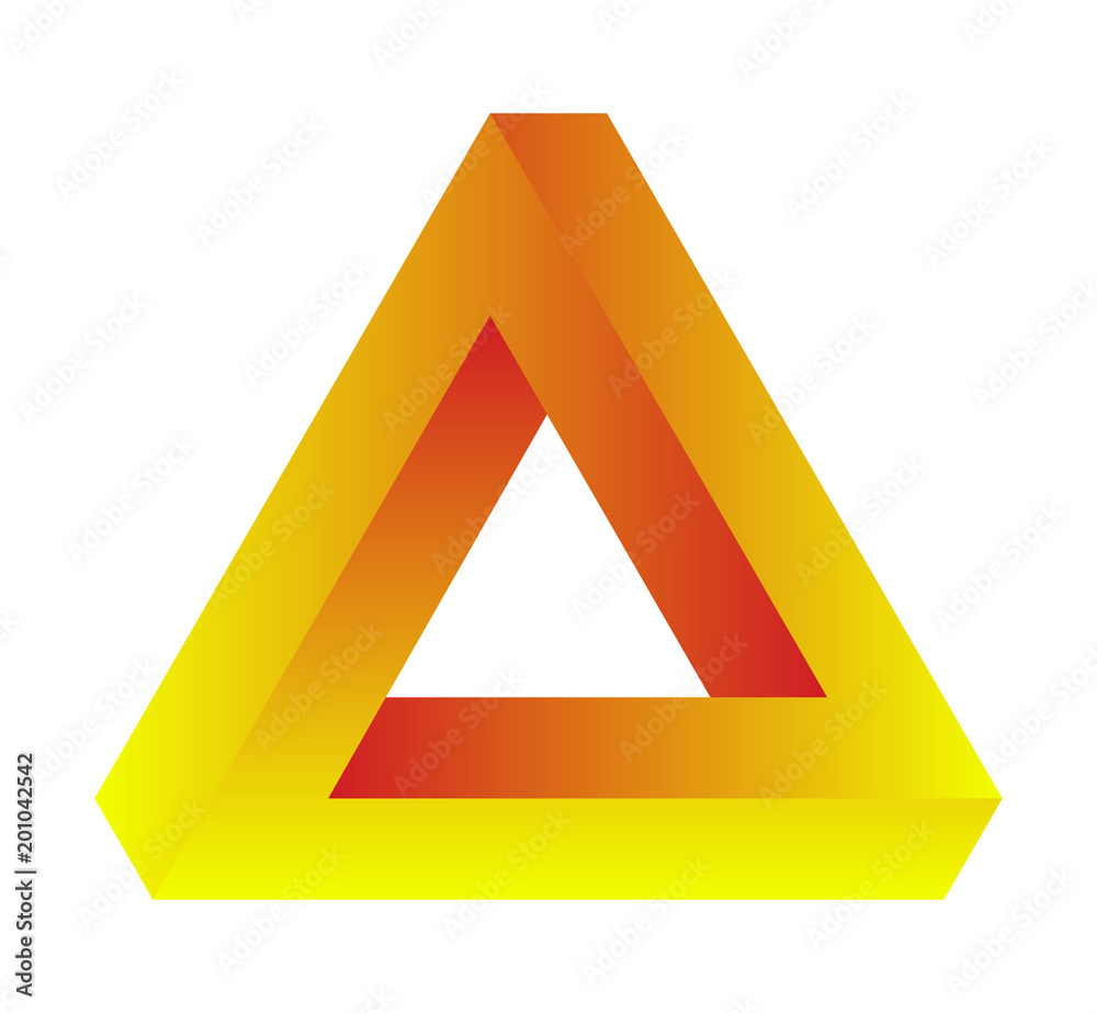 Vector Penrose triangle on white background Stock Vector | Adobe Stock