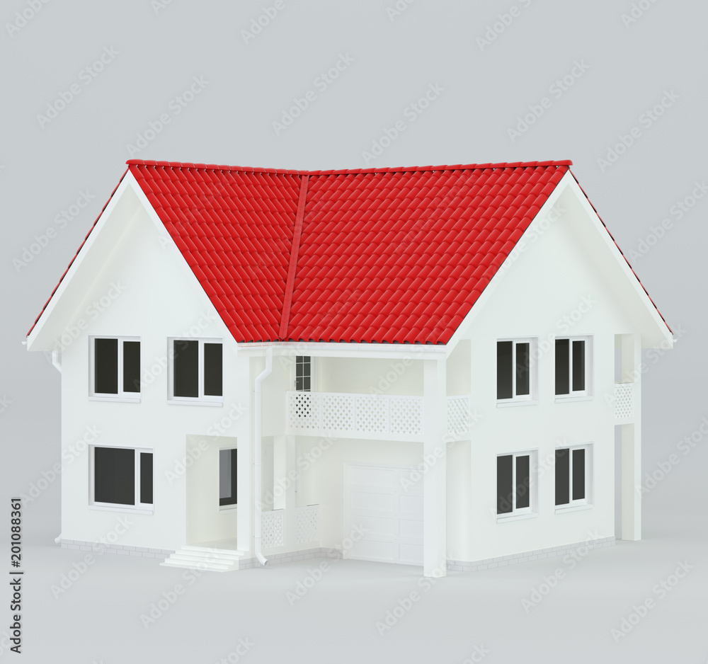 Modern Red Roof House