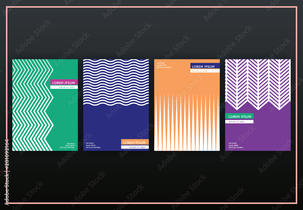 4 Notebook Cover Layouts Stock Template | Adobe Stock