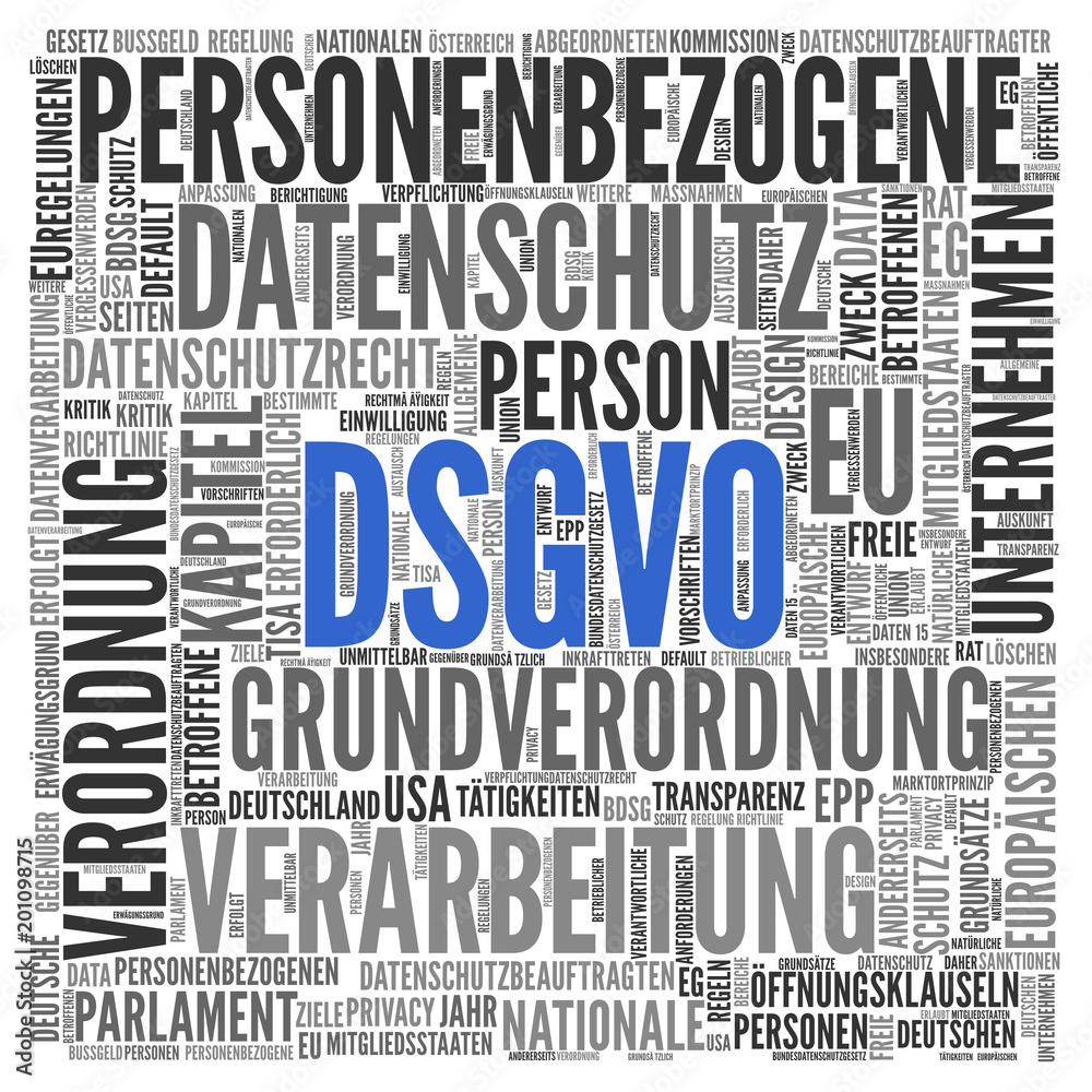 DSGVO | Datenschutz Grundverordnung Stock-Illustration | Adobe Stock