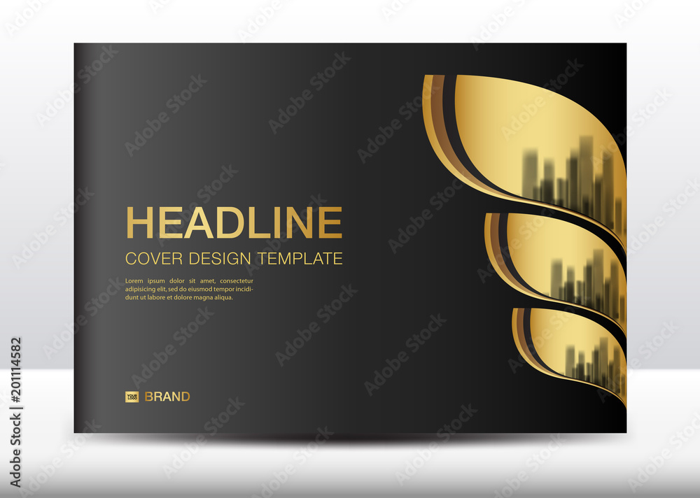 Black cover design template, Billboard, Brochure flyer for cosmetics ...