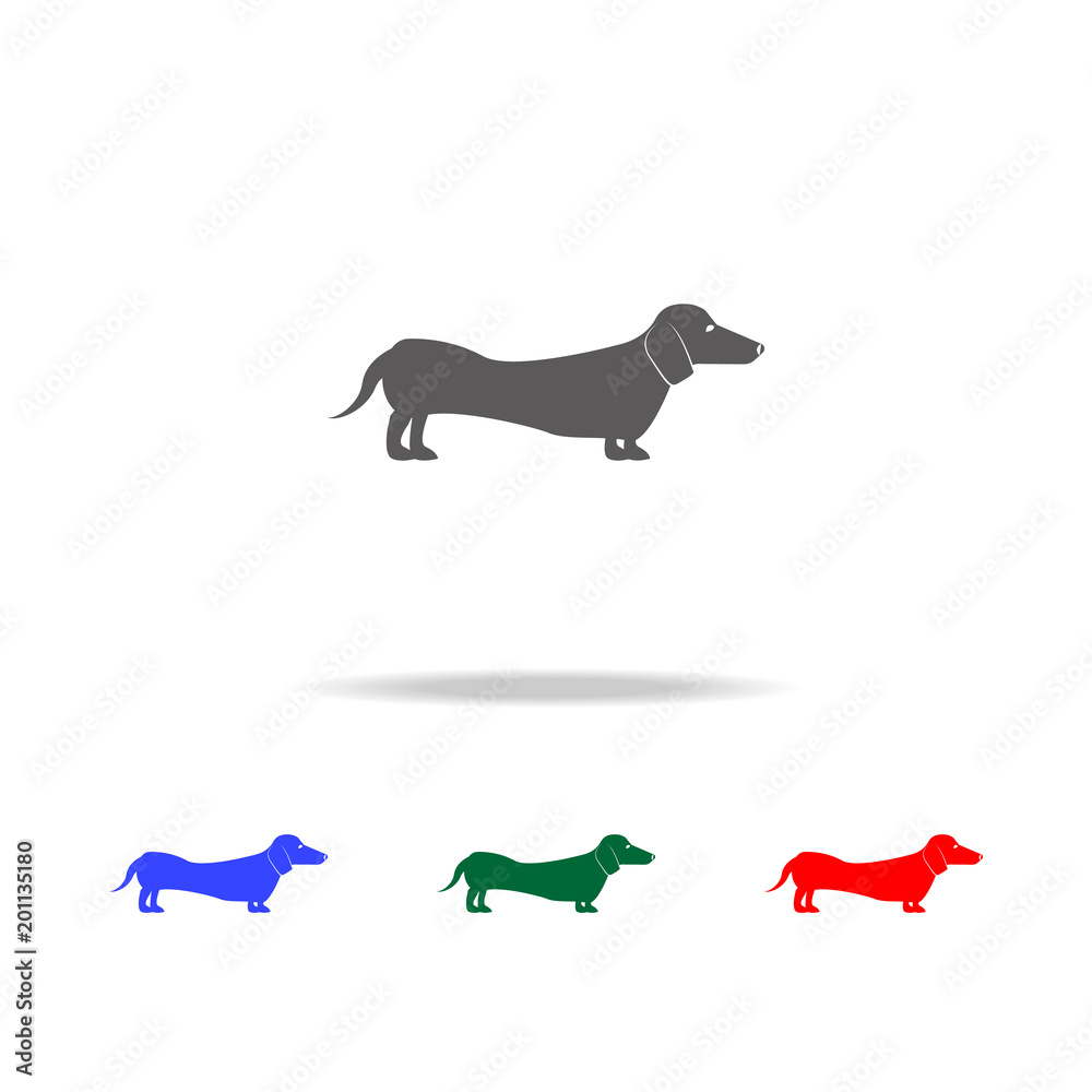 Dachshund icon. Elements of dogs multi colored icons. Premium quality ...