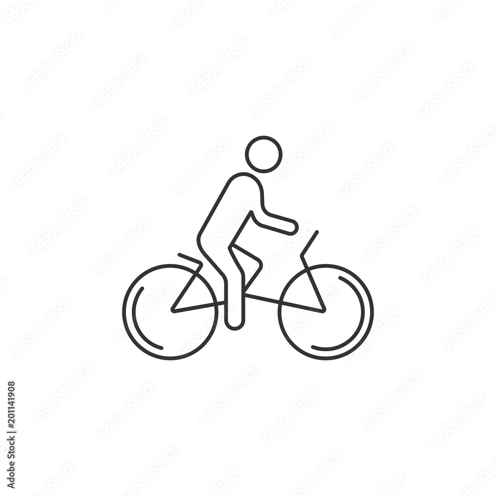 Bicycle ride icon. Simple element illustration. Bicycle ride symbol ...