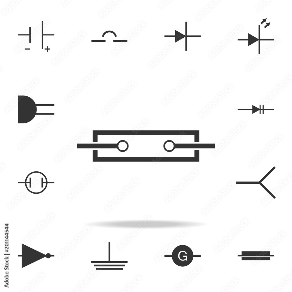 Electronic circuit symbol icon. Detailed set of web icons. Premium ...