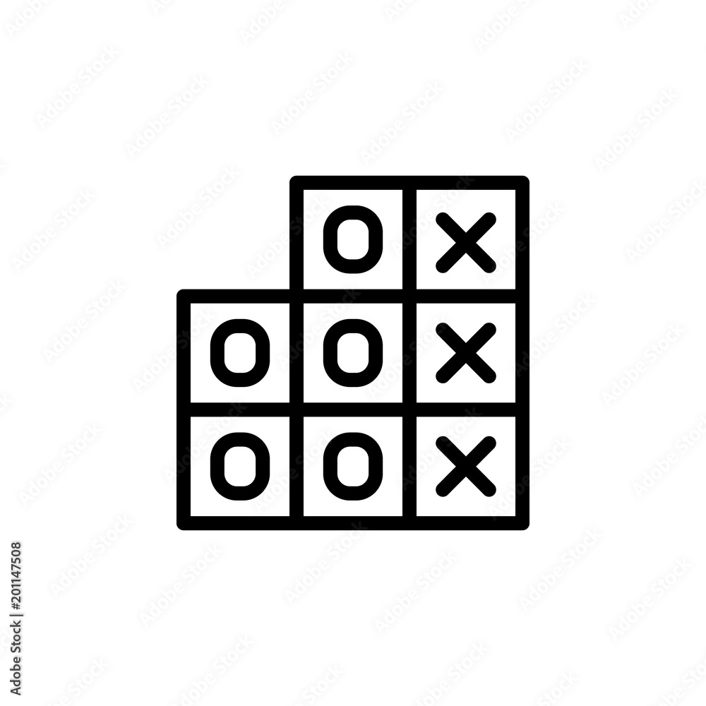 tic-tac-toe game icon. Element of minimalistic icons for mobile concept ...