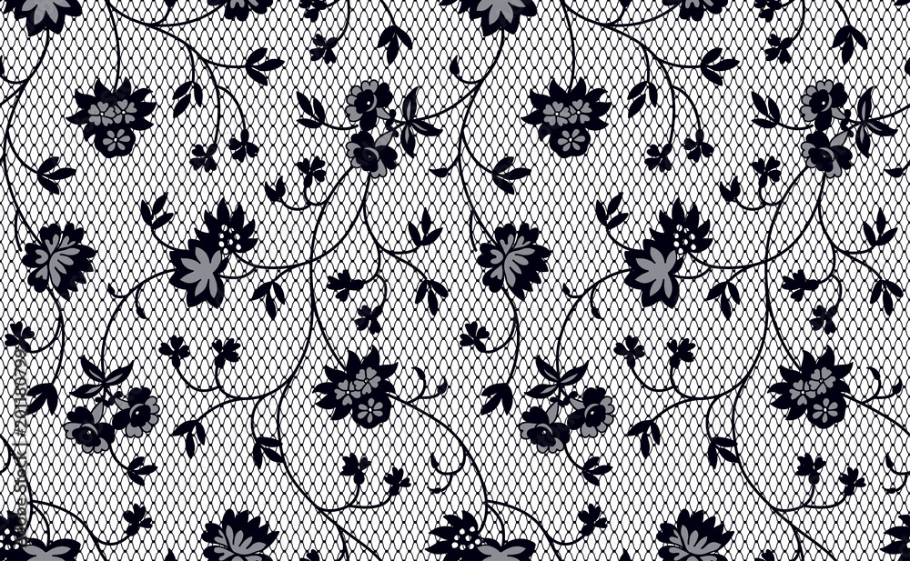 Seamless Floral Lace Pattern Vector Illustration Stock Vector Adobe