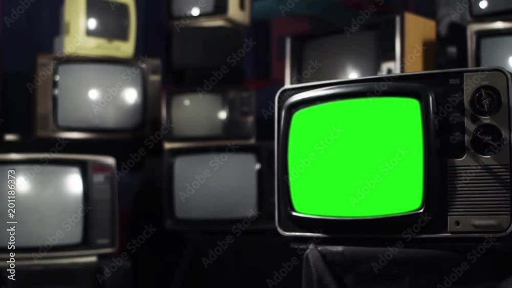 1980s Television Green Screen. Zoom In Fast. You can replace green ...