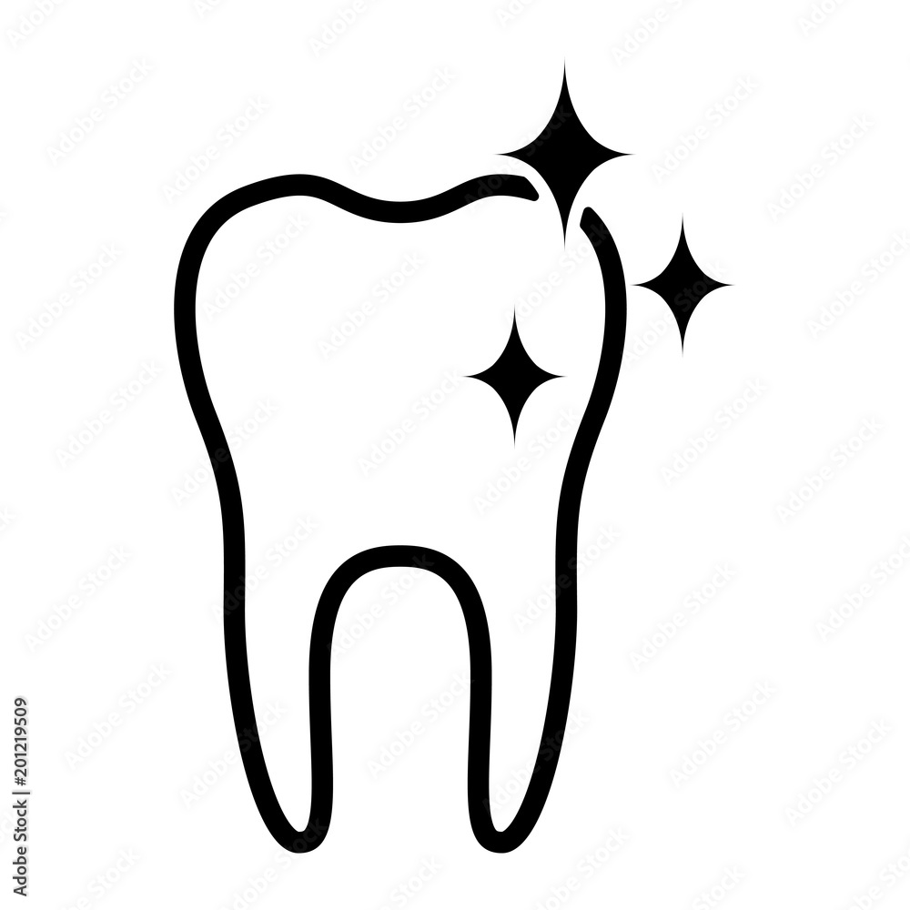 Zahnmedizin Icon - Zahnglanz Stock Vector | Adobe Stock