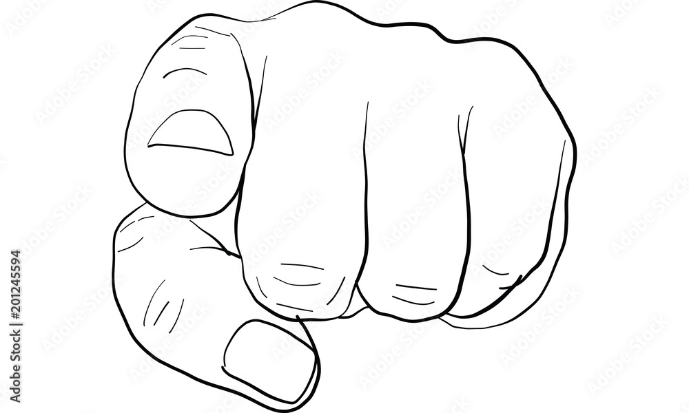 pointing finger signal, hand signal vector Stock Vector | Adobe Stock