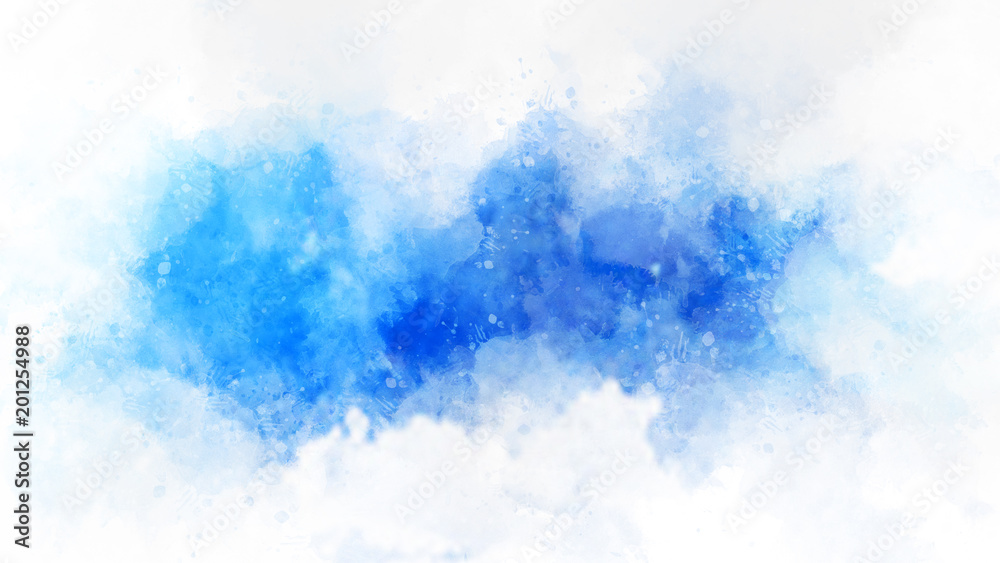 Artistic blue watercolor splash effect template Stock Illustration ...
