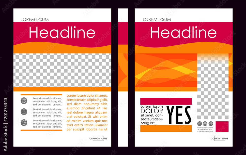 Editable Vector. A4 Business Book Cover Layout Design Template for ...