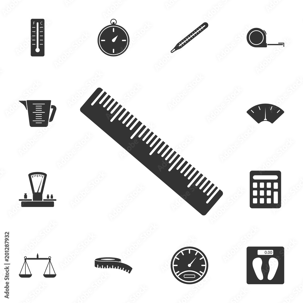 ruler icon. Simple element illustration. ruler symbol design from ...