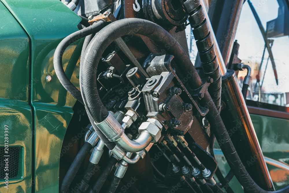 Hydraulic system, steel tubes and rubber parts of lifting mechanism of ...