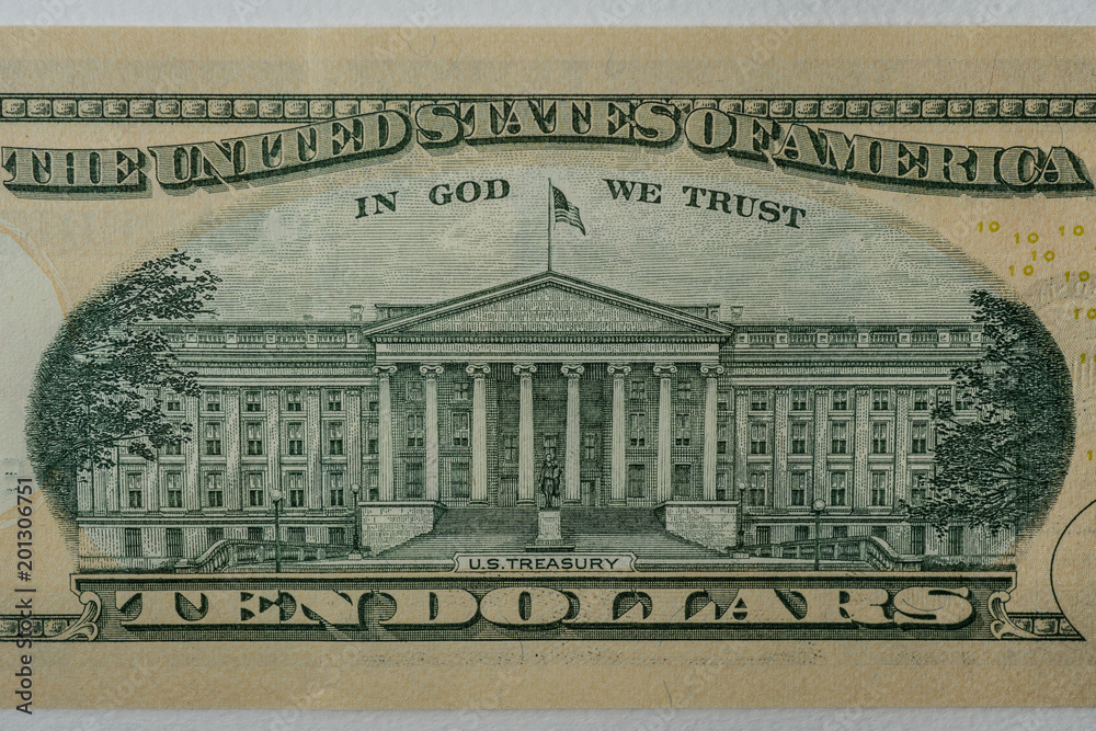 10dollar bill , IN GOD WE TRUST Stock Photo | Adobe Stock
