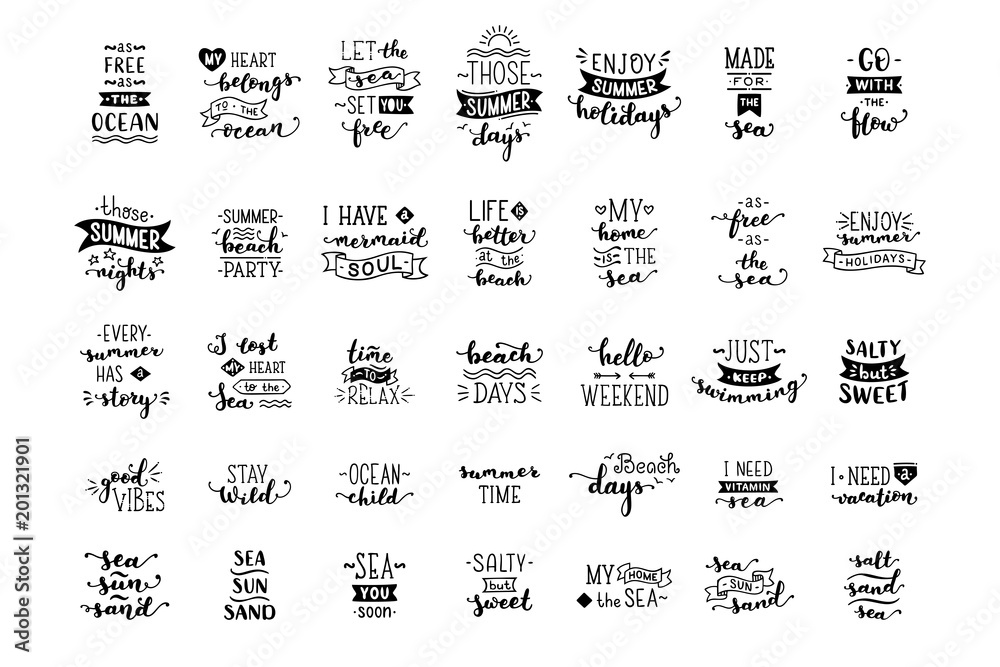 Quotes Typography Sea Lettering Handlettering Beach