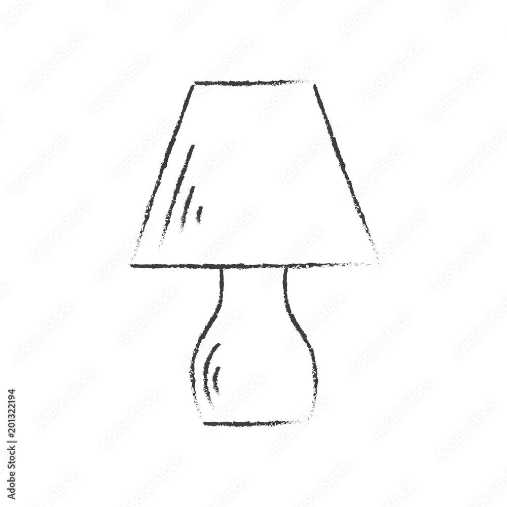 Table lamp. A simple drawing. Vector illustration for your design Stock ...