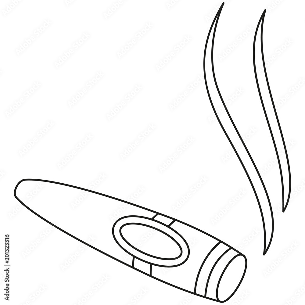 Cigar Vector Black And White