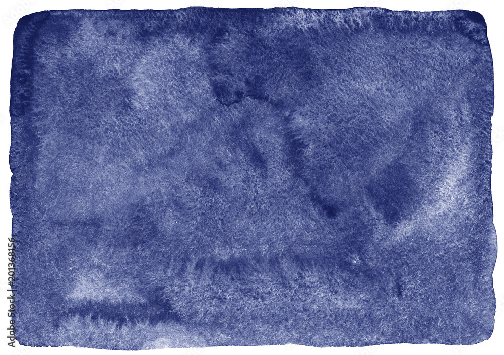 Navy, dark blue watercolor abstract background with uneven edge. Marine ...
