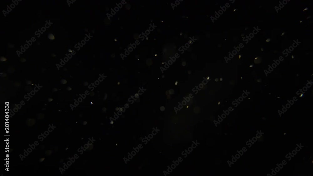 dust particle movement. abstract floating of bokeh blurred defocused ...