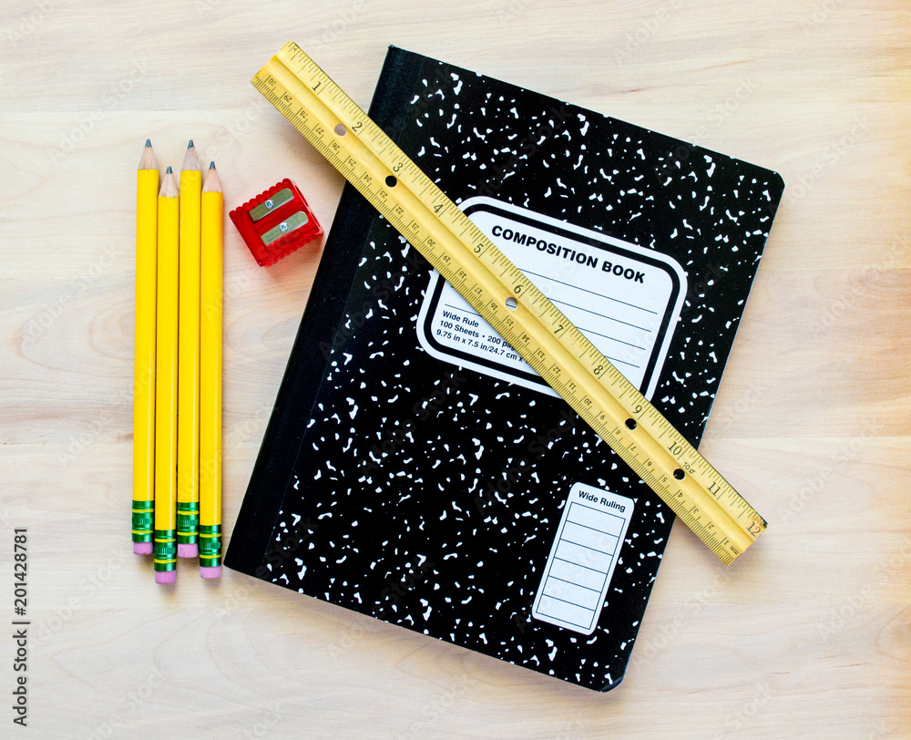 Pencil And Composition Notebook
