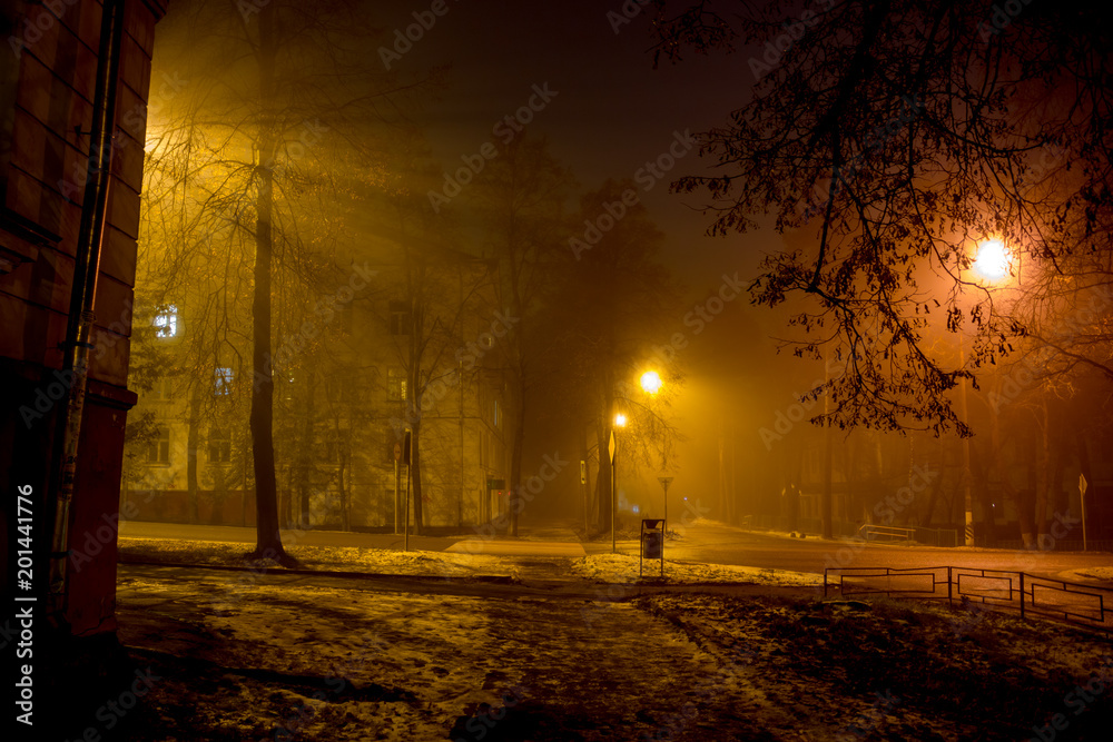 Dense Fog At Night