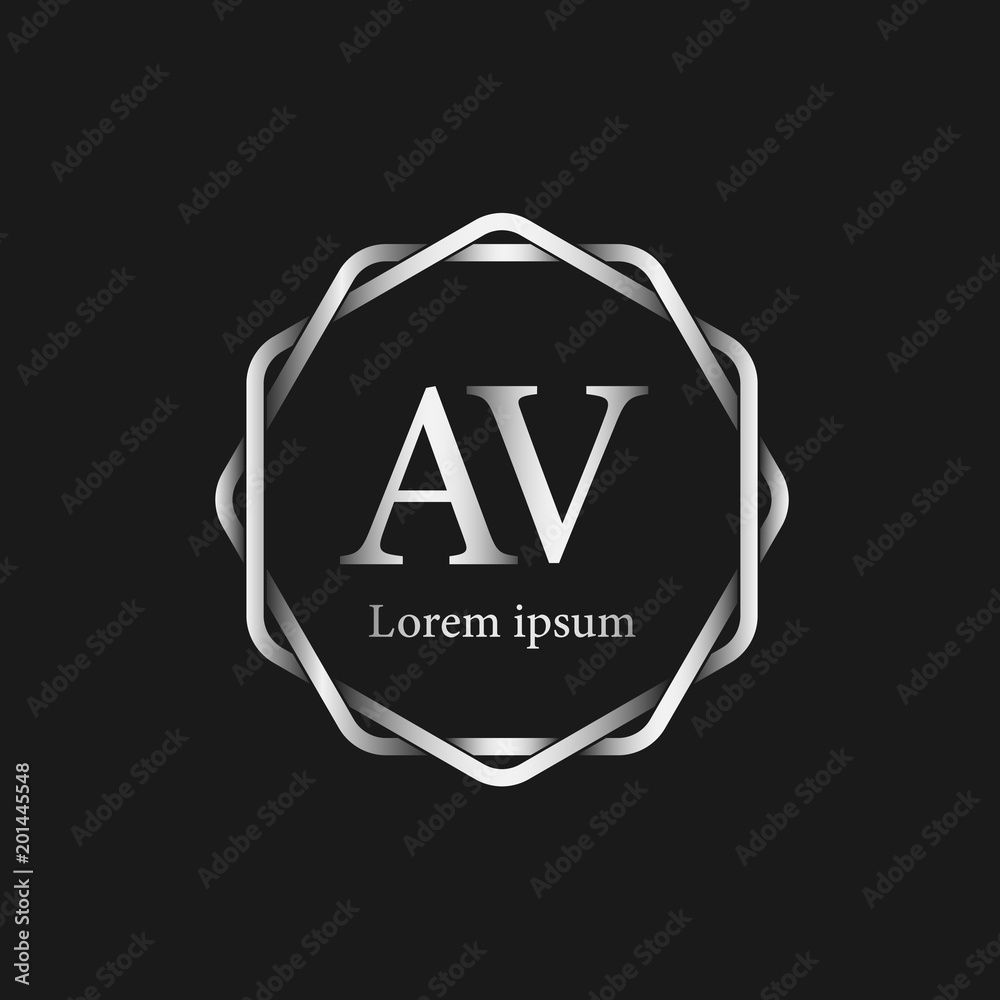 Initial Letter AV Logo Tempalate Stock Vector | Adobe Stock