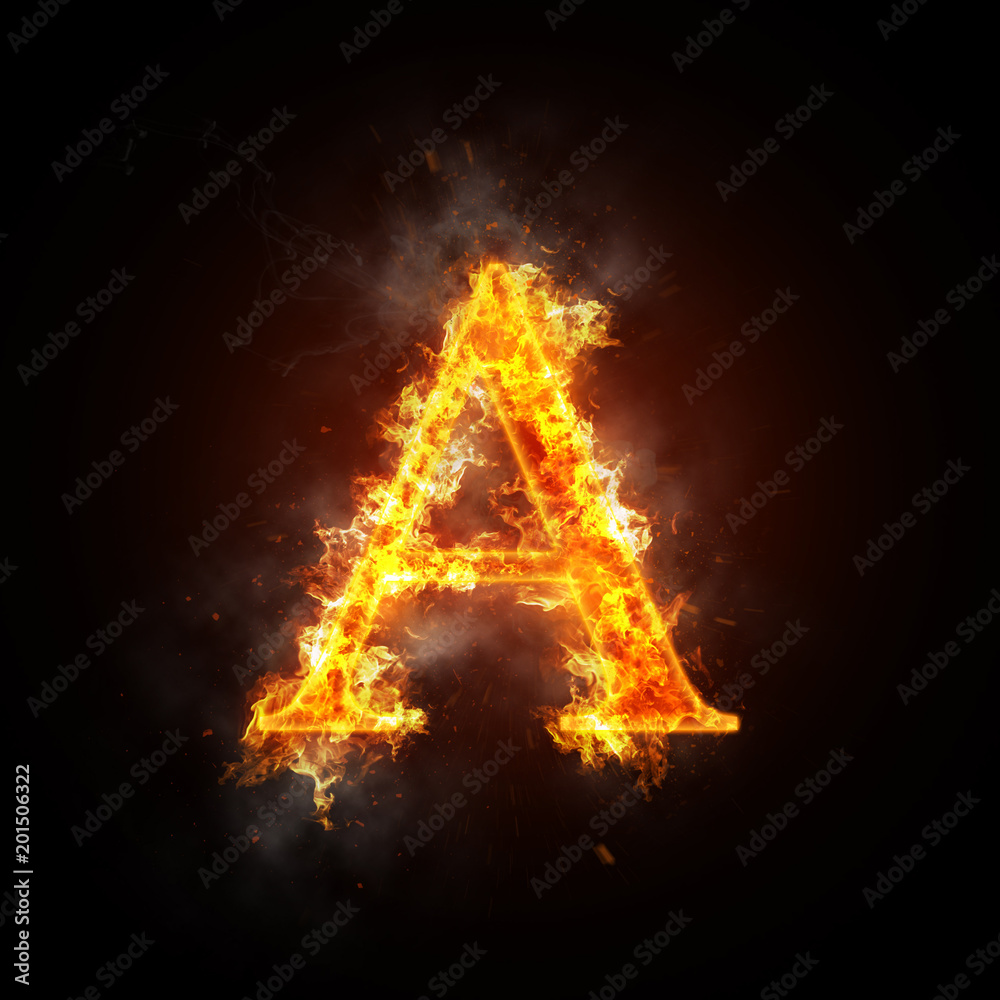 Burning Letter A