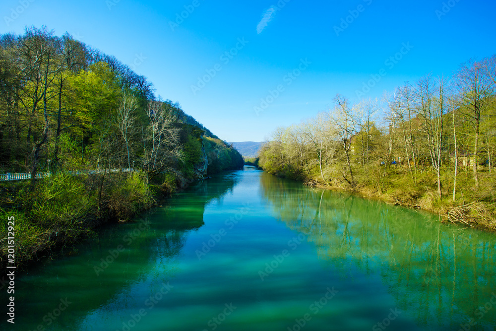Petushok on riverside of river Psekups in Goryachiy Kluch, Krasnodar ...
