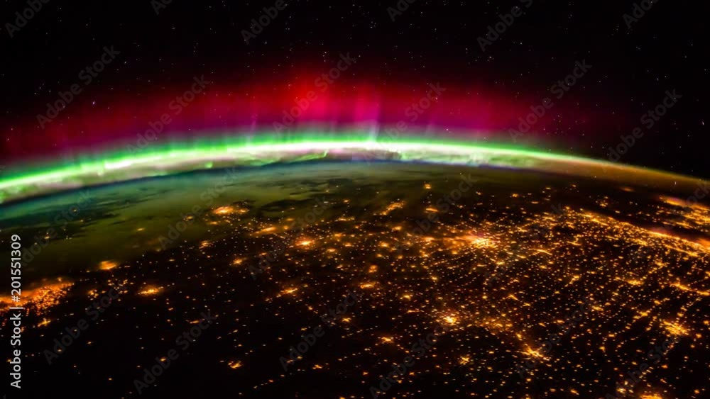 Earth view from ISS space. Elements of this image are furnished by NASA ...