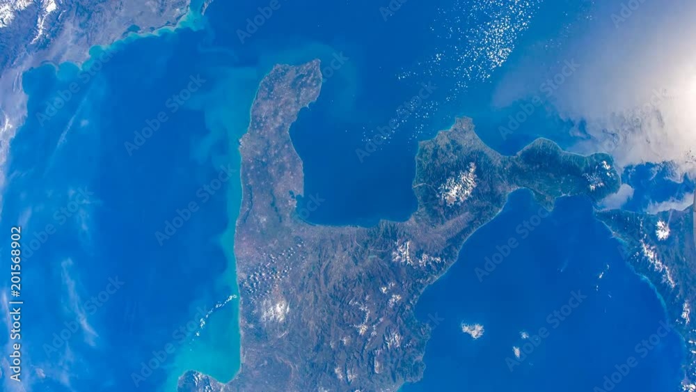 Planet Earth seen from the International Space Station and cloud and ...