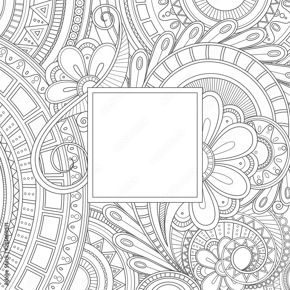 Zentangle frame Stock Vector | Adobe Stock