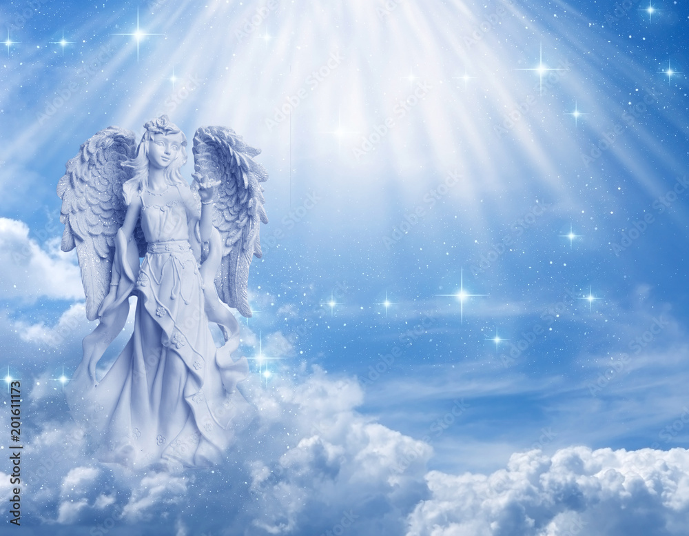 angel archangel Gabriel, Ariel, over mystical, angelic divine ...