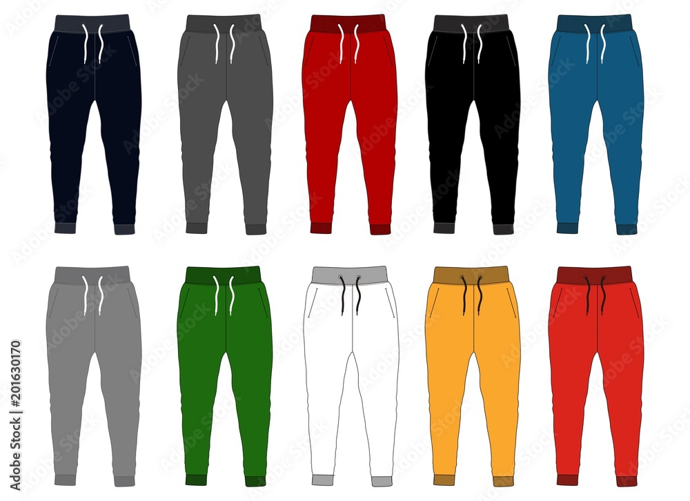 design vector template pants collection for men Stock Vector | Adobe Stock