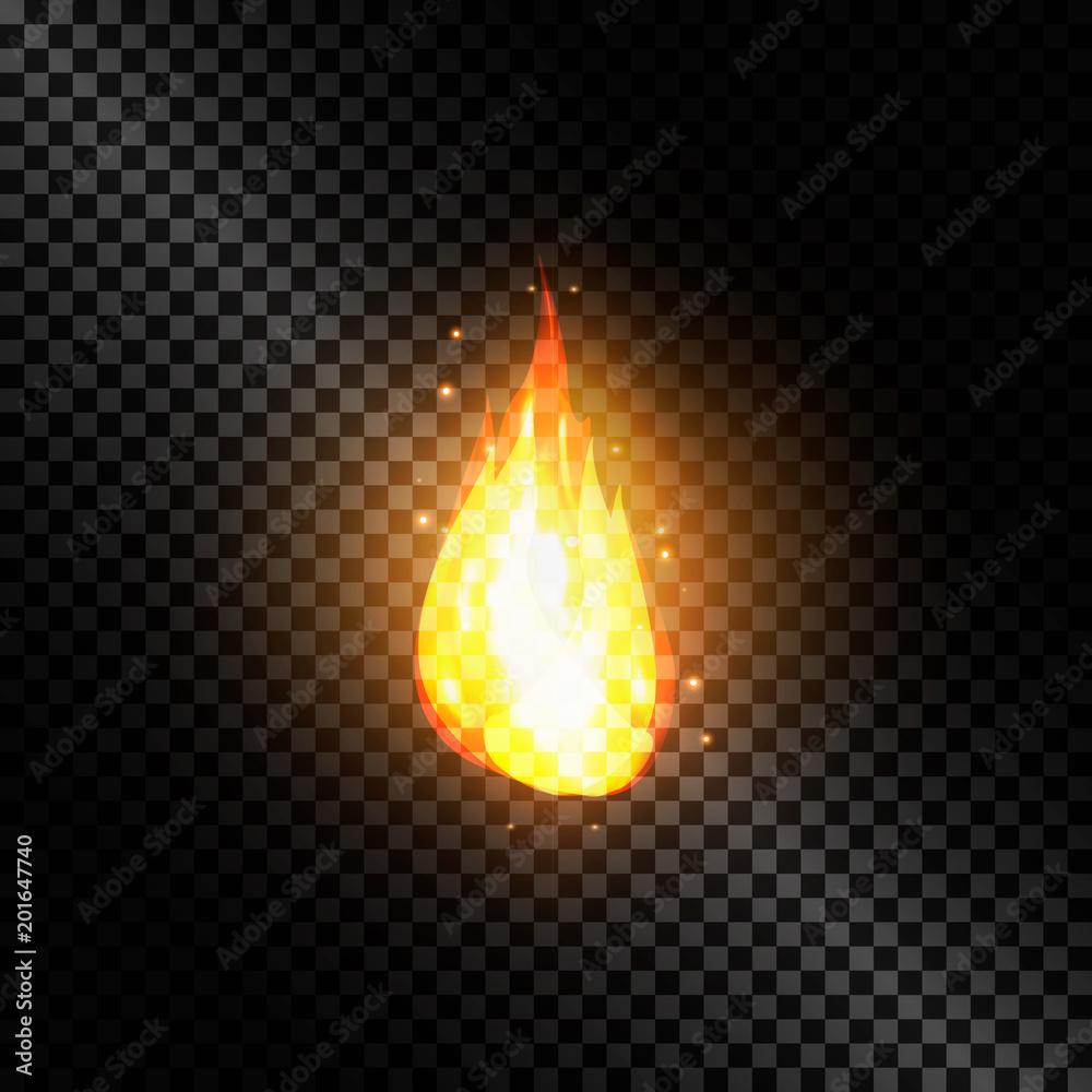 fire flame on transparent background. For used on light backgrounds ...