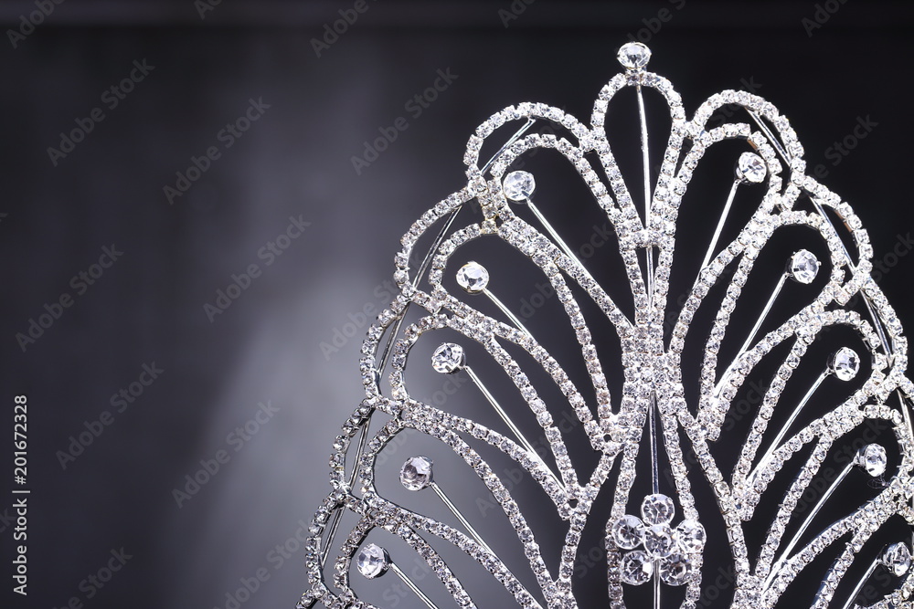 Diamon Silver Crown for Miss Pageant Beauty Contest, Crystal Tiara ...