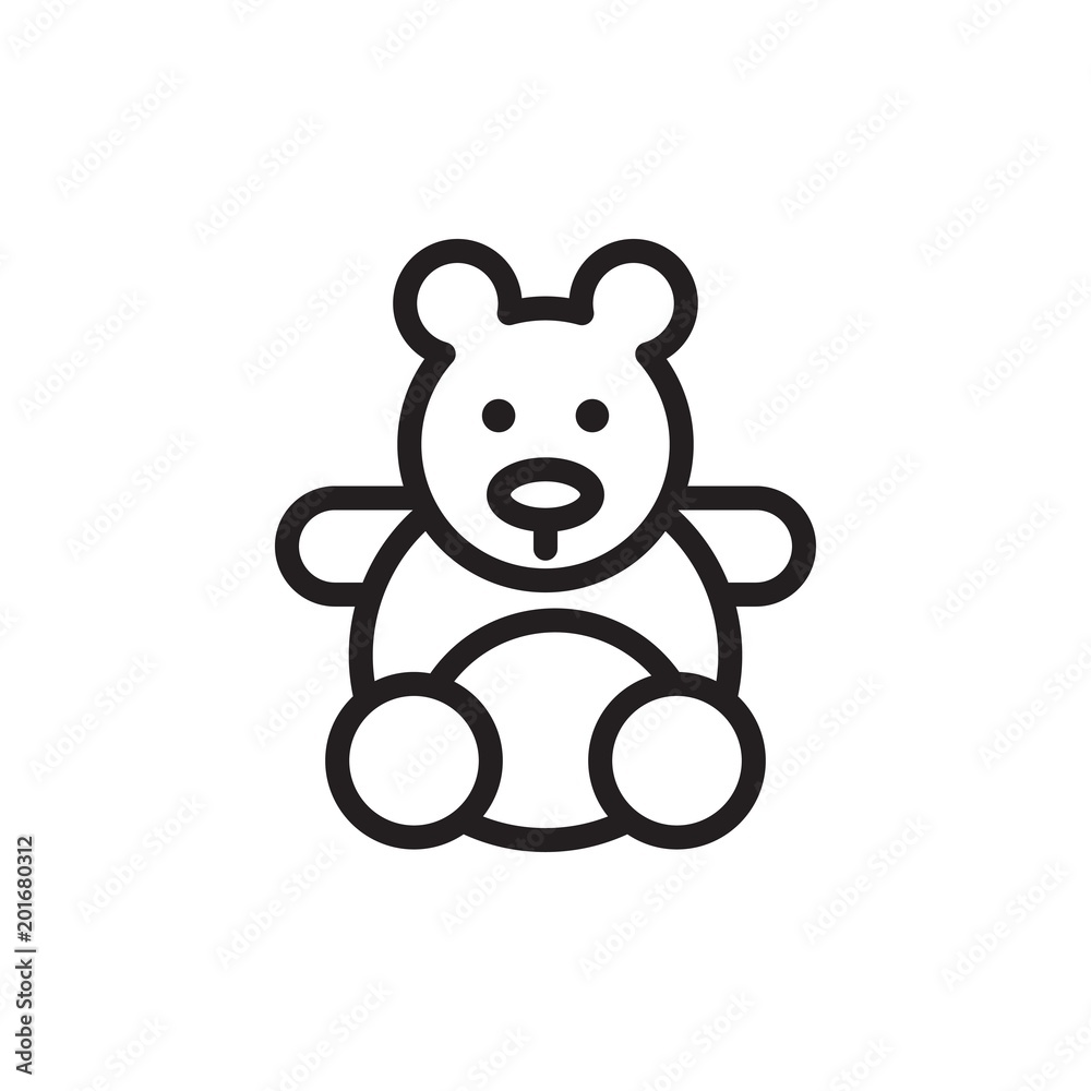 Teddy Bear Outline Logo
