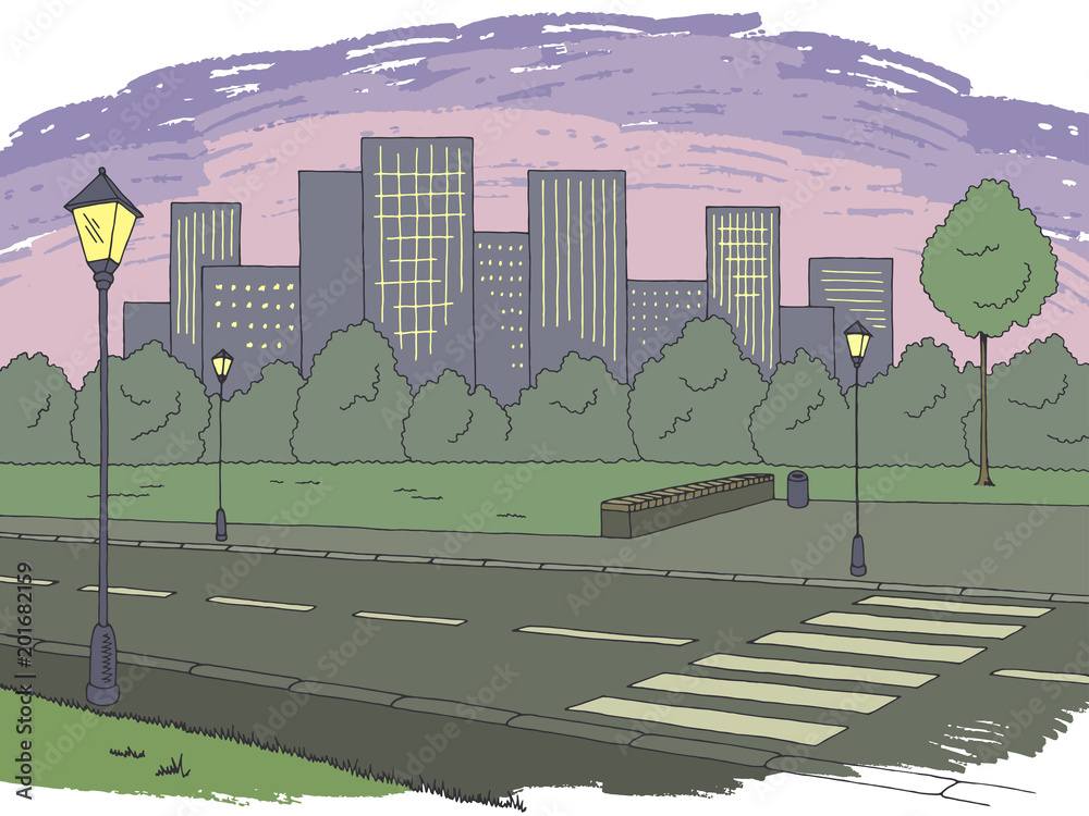 Night City Building Sketch