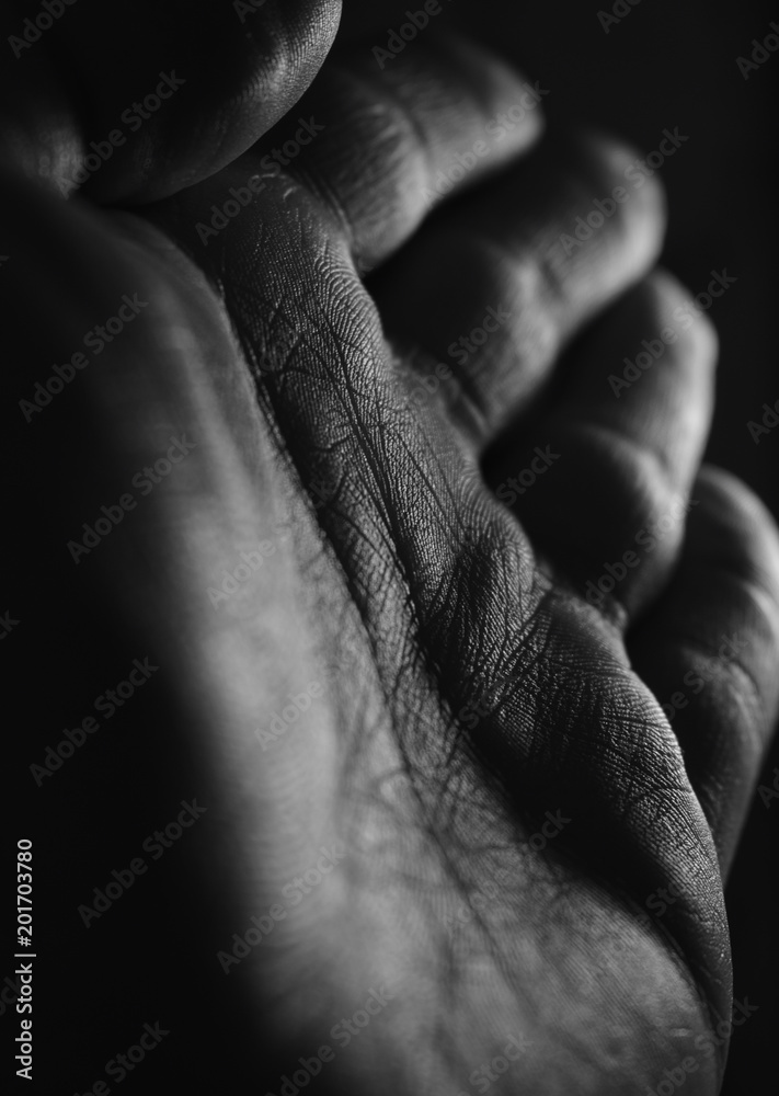 Human fingerprints. Human identity. Personality. Conceptual photography ...