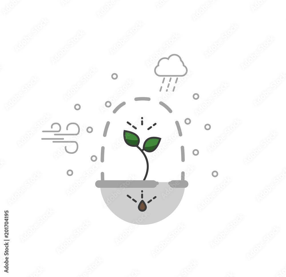Timeline infographic of planting tree process, business concept flat ...