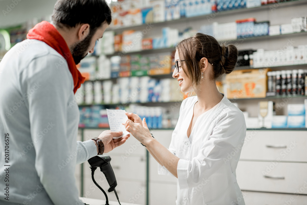 Buying medications in the pharmacy Stock Photo | Adobe Stock