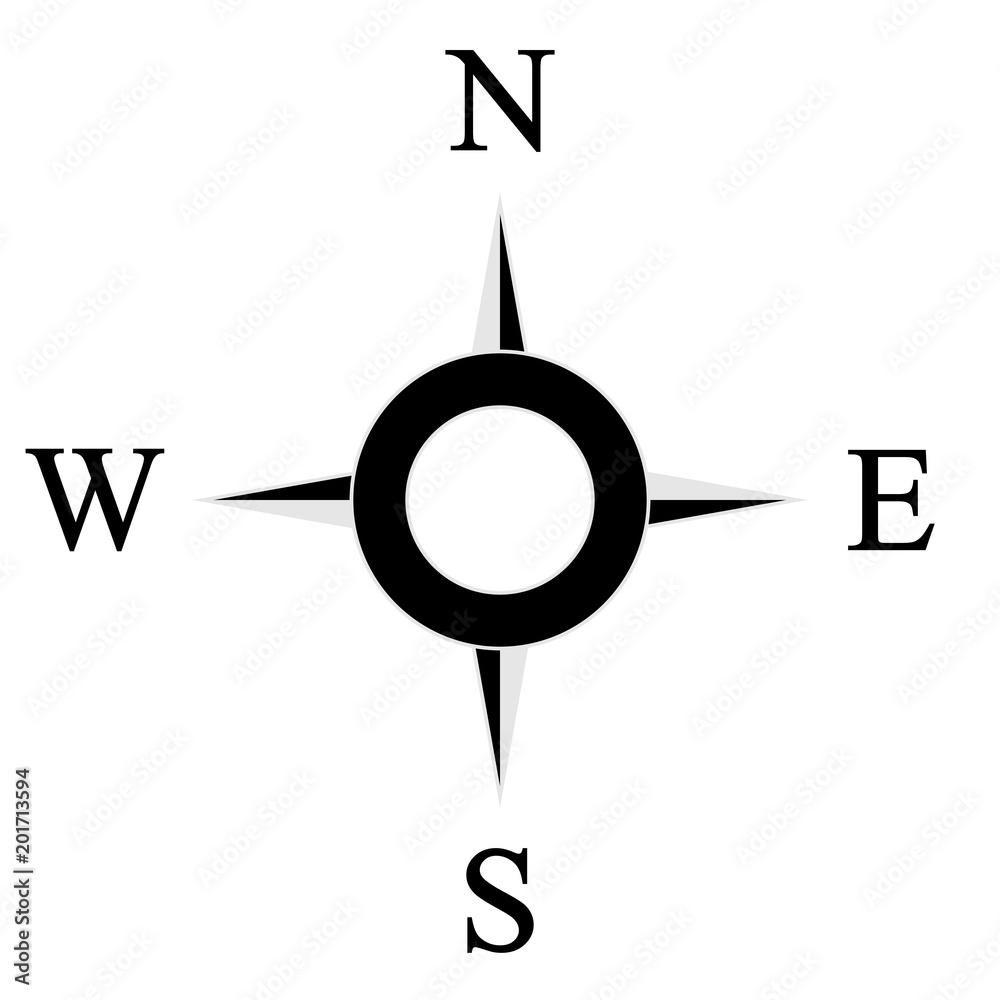 Kompass Rose Vektor auf einem isolierten weißen Hintergrund. Marine ...