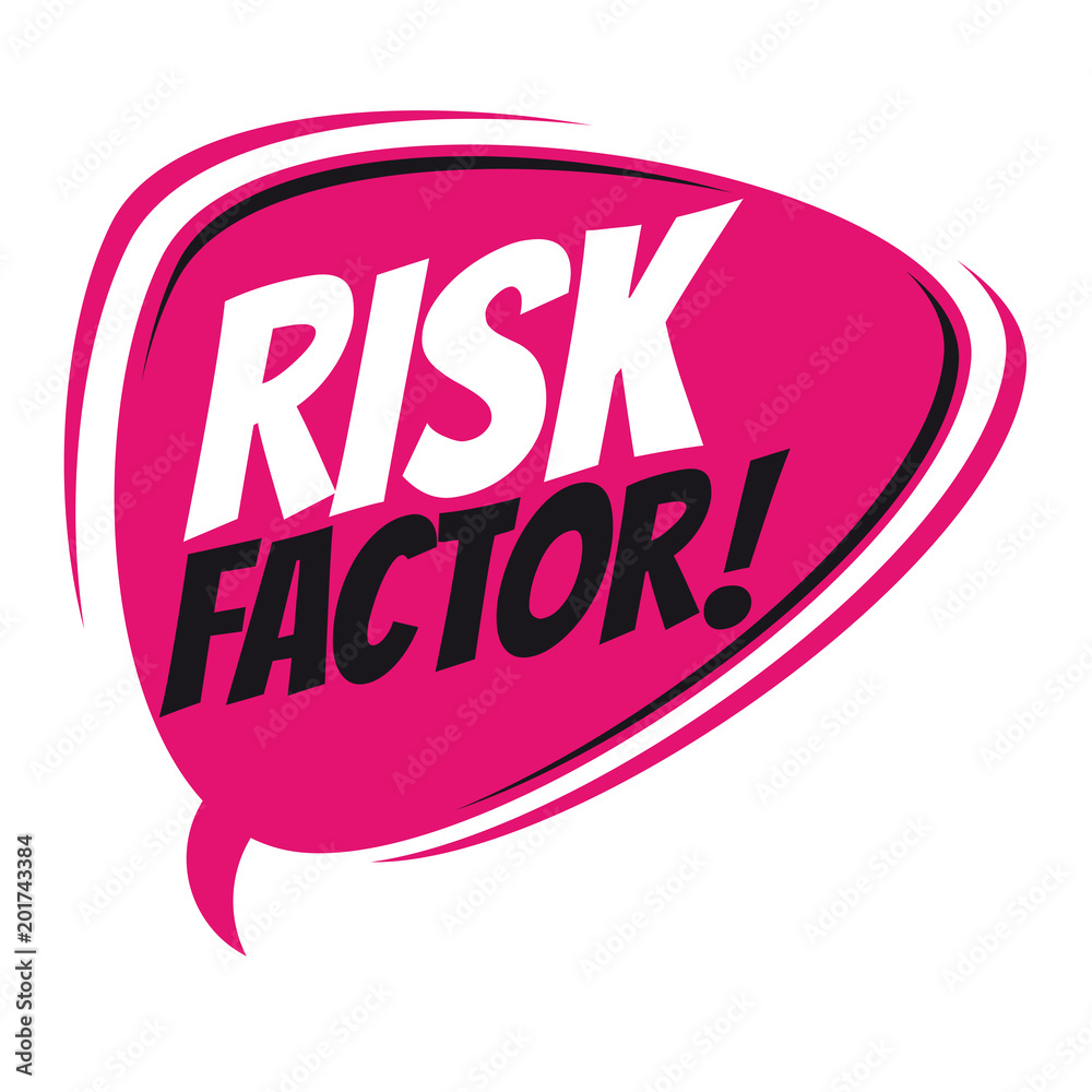 risk factor retro speech balloon Stock Vector | Adobe Stock