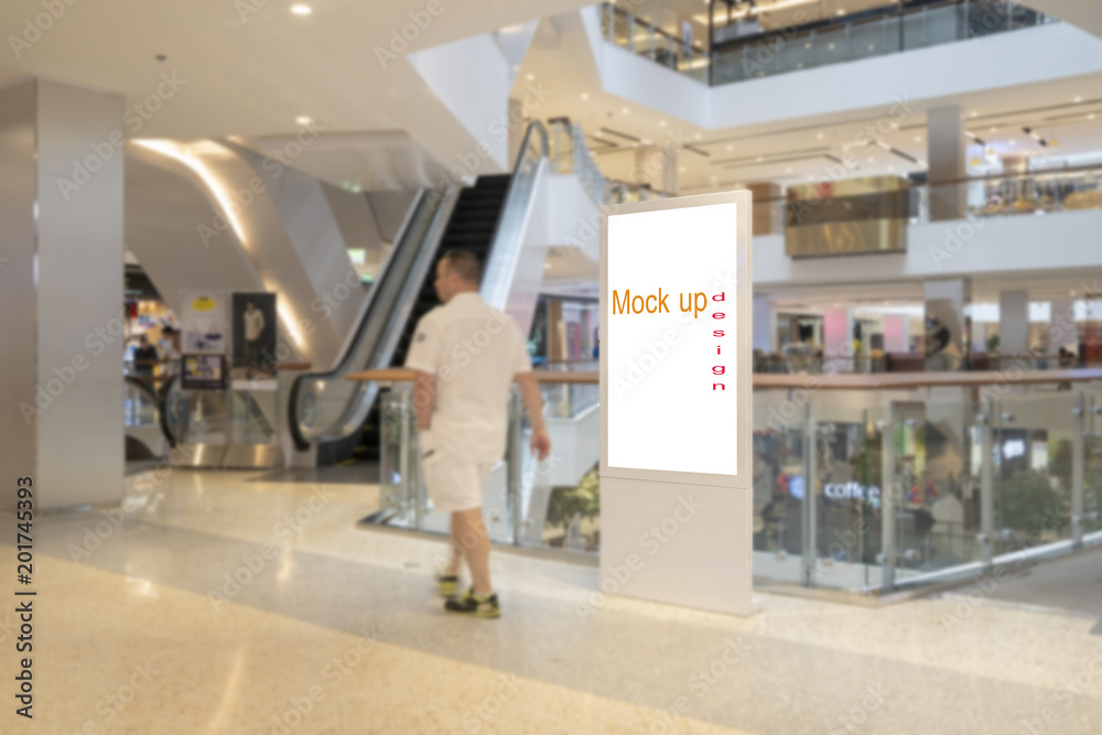 Blank standing sign with copy space for text messege or mock up content ...