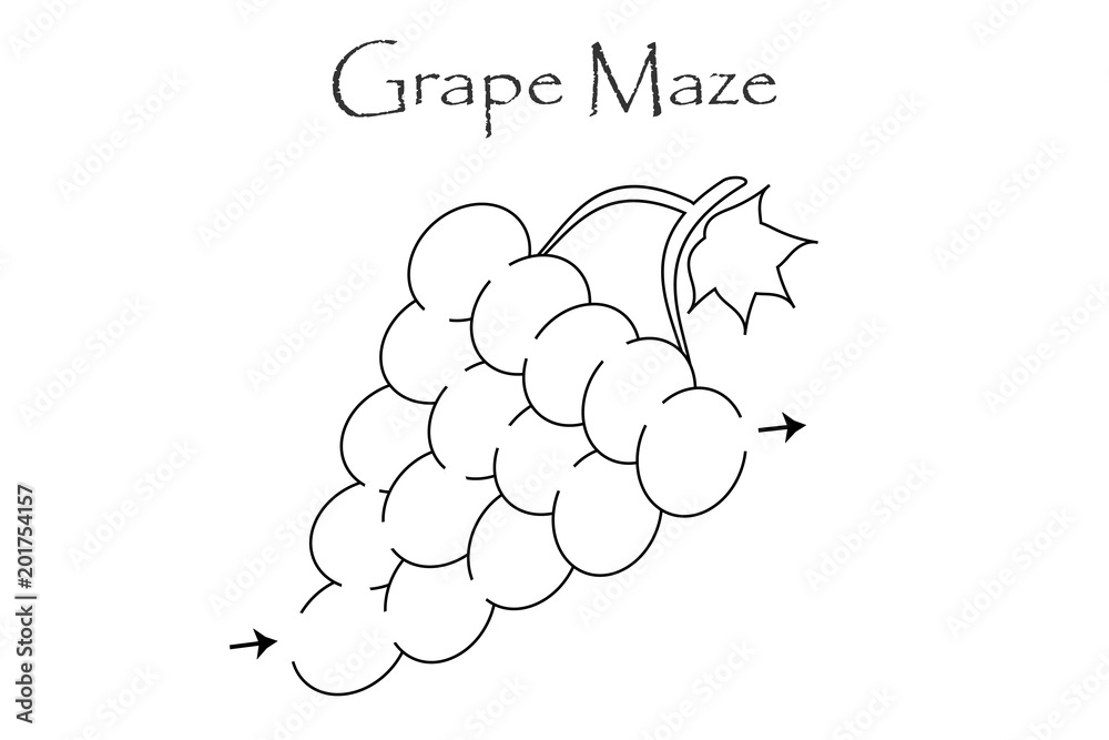 First labyrinth game, find a way out of the maze, easy level for ...