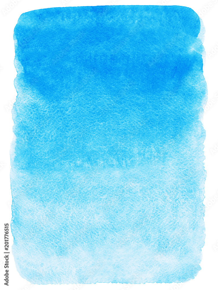 Sky blue watercolor gradient abstract rectangle texture. Painted ...