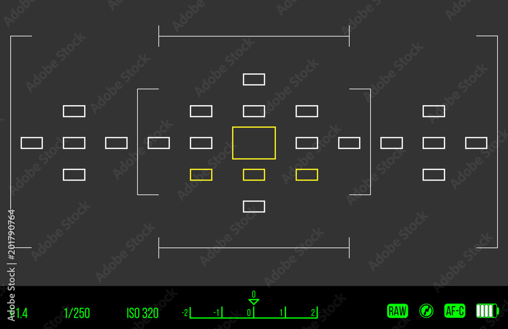 Vector template for your design. Camera viewfinder. Focusing screen of ...