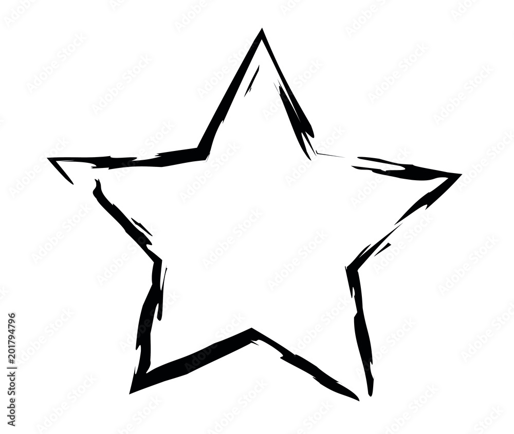 Stern Gemalt Shabby Stock Vector | Adobe Stock