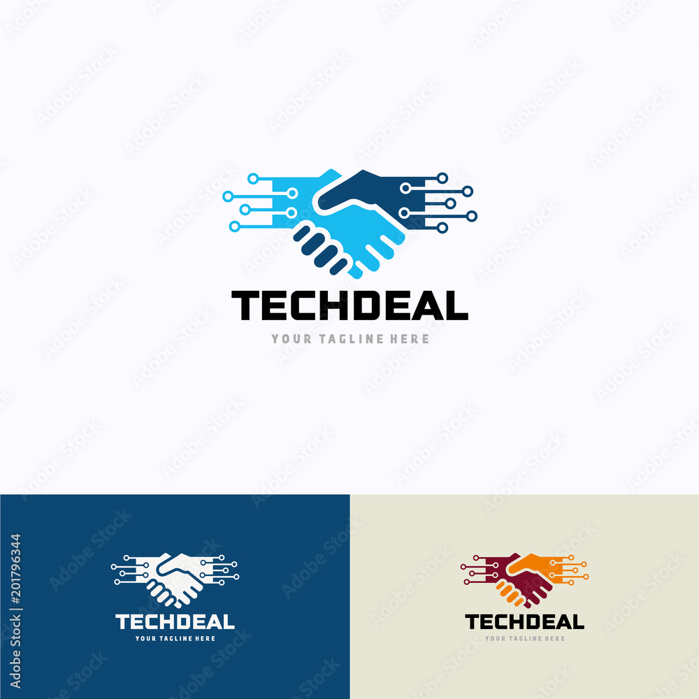 Tech Deal Logo Template Design. Creative Vector Emblem, for Icon or ...