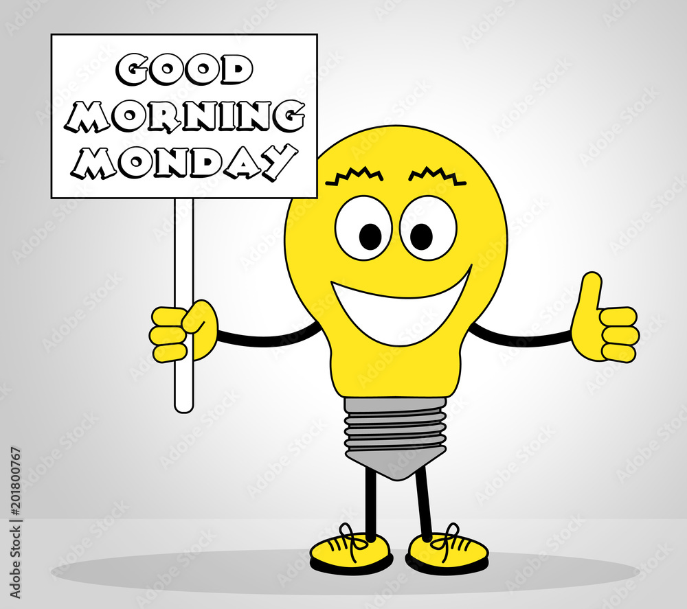 Good Morning Monday Motivational Quote - 3d Illustration Stock ...